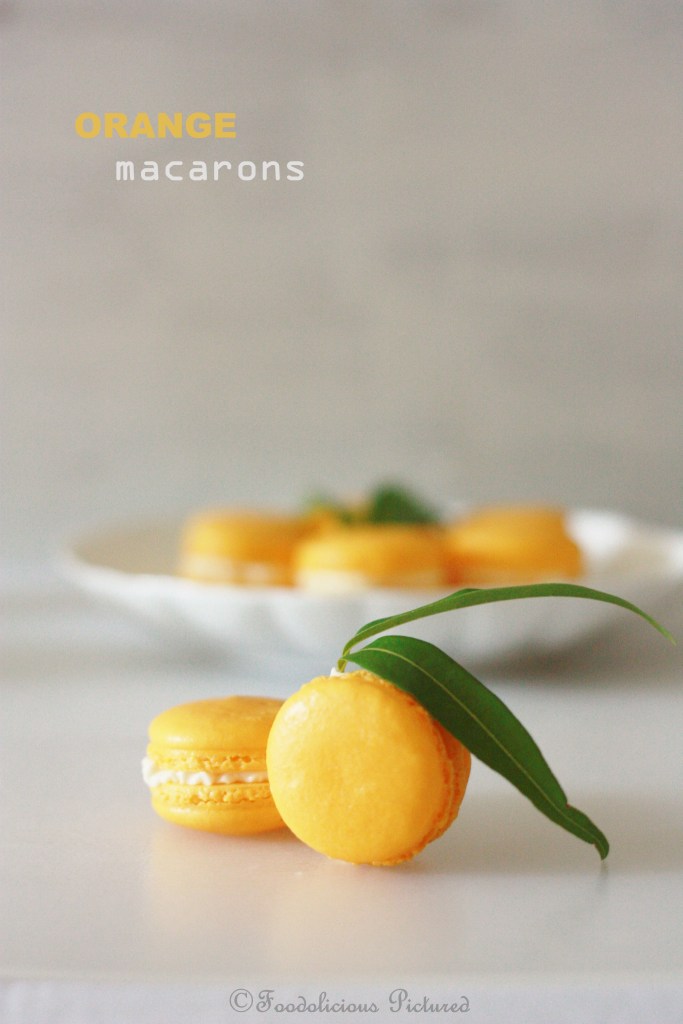 Orange Macarons – Foodolicious Pictured