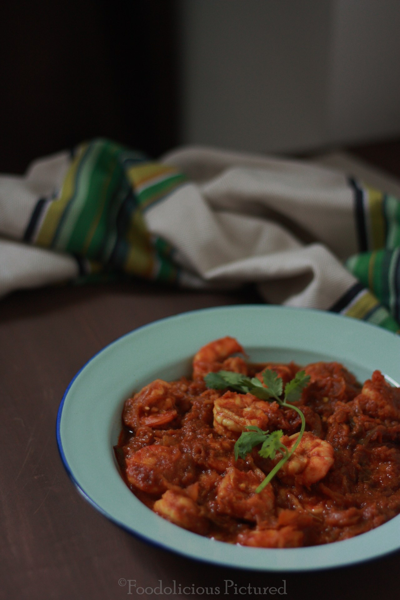 Prawns curry – Andhra style – Foodolicious Pictured