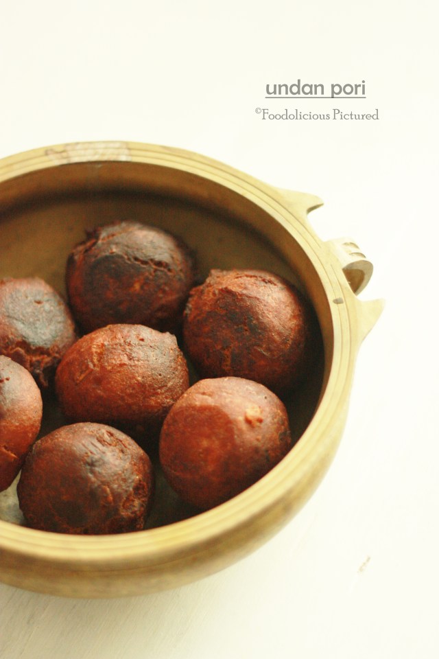 Undan pori – a teatime snack from Kerala – Foodolicious Pictured