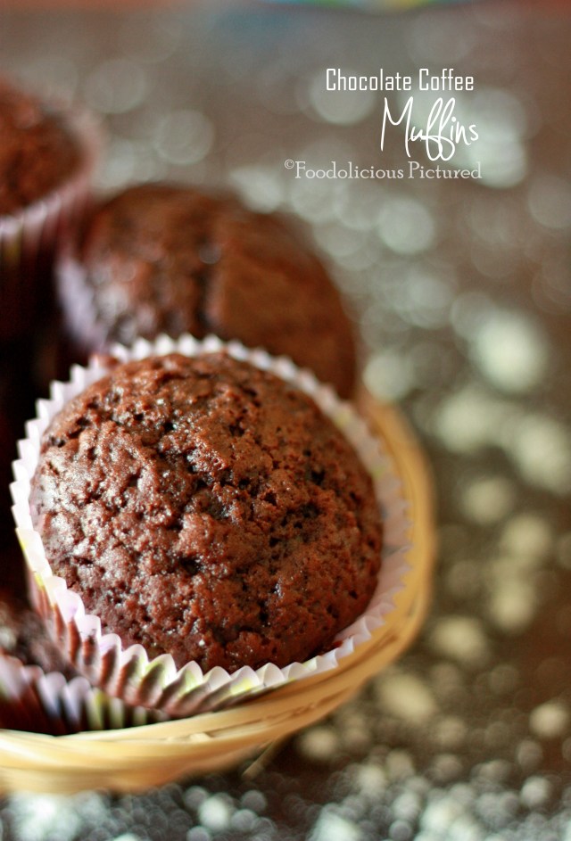 Chocolate coffee muffins – Foodolicious Pictured